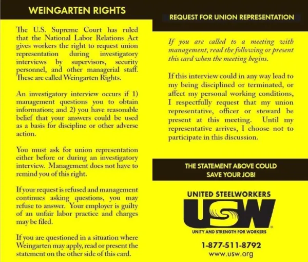 Weingarten Rights | USW Local 4-200